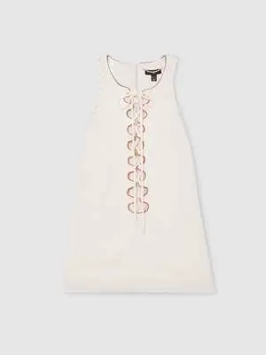 REISS Amelia Atelier Satin Crepe Cut-out Top