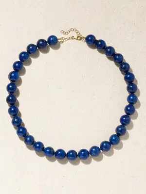 Jia Jia Gold And Lapis Lazuli Beaded Necklace - Blue
