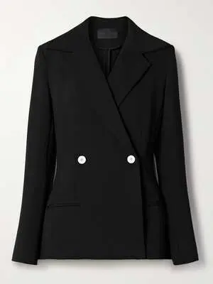 Proenza Schouler Marine Double-breasted Twill Jacket - Black