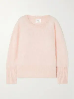 Galvan Loom Brushed Cashmere-blend Sweater - Pink