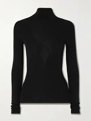 Galvan Polaris Ribbed-knit Turtleneck Top
