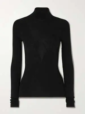 Galvan Polaris Ribbed-knit Turtleneck Top