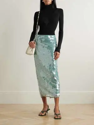Galvan Polaris Ribbed-knit Turtleneck Top