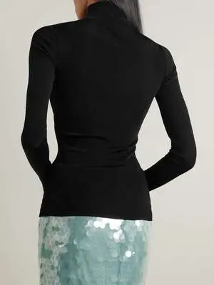 Galvan Polaris Ribbed-knit Turtleneck Top