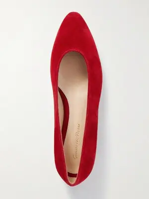 GIANVITO ROSSI Amelia Suede Flats - Red