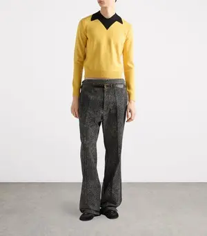Prada Wool Long-sleeve Polo Shirt