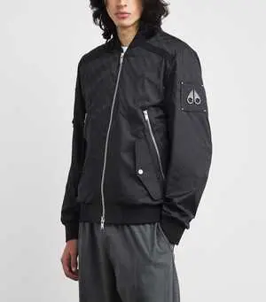 Moose Knuckles Monogram Courville Bomber Jacket - Black