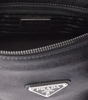 Prada Medium Leather Bonnie Shoulder Bag - Black