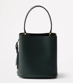 Prada Saffiano Leather Panier Top-handle Bag - Green