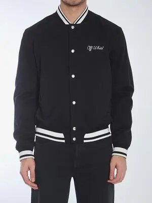 Off-White Off-White Varsity Souvenir Jacket - Black