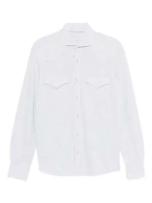 Brunello Cucinelli Cotton Shirt Light Grey