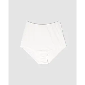 ODDOBODY Organic Cotton High Waisted Brief - Chalk