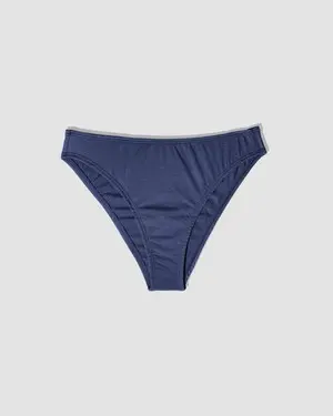 ODDOBODY Organic Cotton Mid-rise French Cut Lapis
