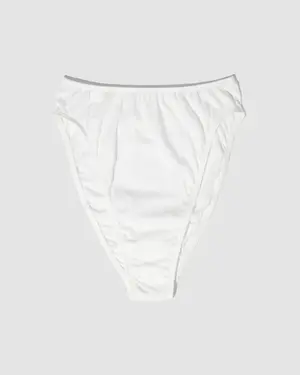 ODDOBODY Organic Cotton High Waisted French Cut - Chalk