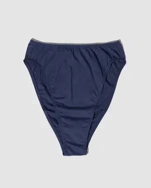 ODDOBODY Organic Cotton High Waisted French Cut Lapis