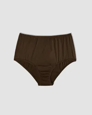 ODDOBODY Organic Cotton Mid-rise Brief Chestnut