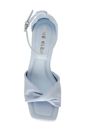 Anne Klein Jessie Ankle Strap Sandal - Light Blue Smooth