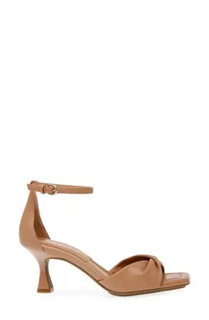 Anne Klein Jessie Ankle Strap Sandal - Tan Smooth