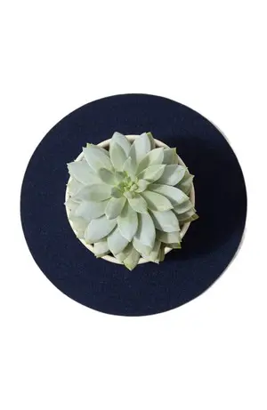 GRAF LANTZ Merino Wool 10" Round Trivet - Marine