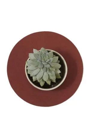 GRAF LANTZ Merino Wool 10" Round Trivet Terracotta