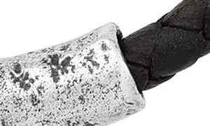 John Varvatos Artisan Id Bar Woven Leather Bracelet