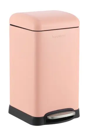 HAPPIMESS Betty Retro Mini 3.2-gallon Step-open Trash Can Flamingo Pink