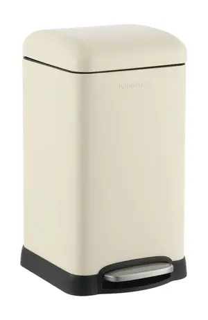 HAPPIMESS Betty Retro Mini 3.2-gallon Step-open Trash Can - Limestone Beige