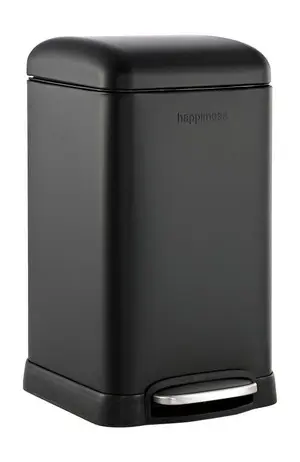 HAPPIMESS Betty Retro Mini 3.2-gallon Step-open Trash Can - Midnight Black