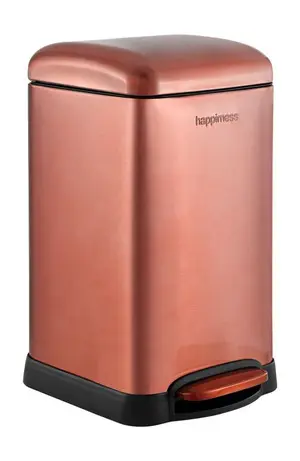 HAPPIMESS Betty Retro Mini 3.2-gallon Step-open Trash Can Rose Gold