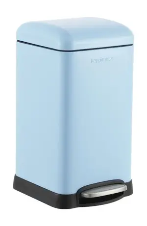 HAPPIMESS Betty Retro Mini 3.2-gallon Step-open Trash Can Tide Pool Blue