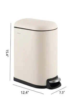 HAPPIMESS Roland Mini 2.6-gallon Step-open Trash Can - Limestone Beige