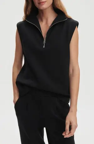 Varley Magnolia 2.0 Sleeveless Half Zip - Black