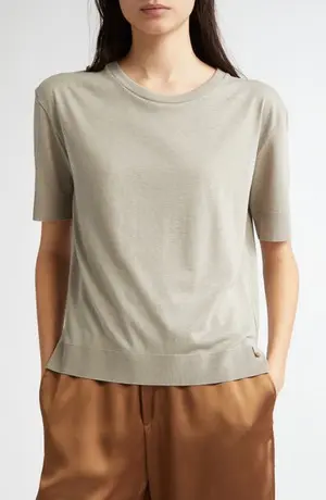 Herno Glam Knit Crewneck T-shirt - Taupe