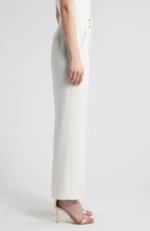 Elie Tahari Paisleigh Split Hem Trousers - Sky White