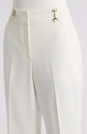 Elie Tahari Paisleigh Split Hem Trousers - Sky White