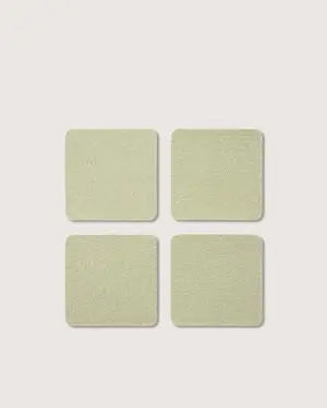 GRAF LANTZ Bierfilzl Merino Wool Square Coaster Solid 4 Pack - Dew