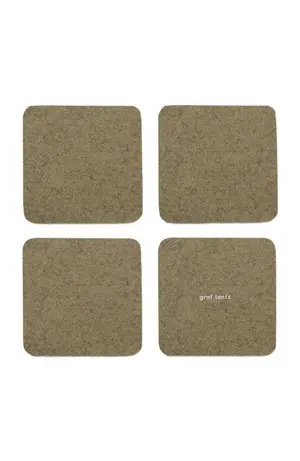 GRAF LANTZ Bierfilzl Merino Wool Square Coaster Solid 4 Pack - Sage