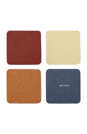 GRAF LANTZ Bierfilzl Merino Wool Square Coaster Multi 4 Pack Yucca