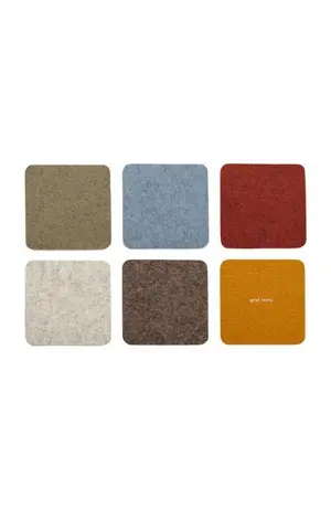 GRAF LANTZ Bierfilzl Merino Wool Square Coaster Multi 6 Pack - Desert Sun