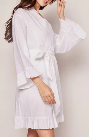 PETITE PLUME Swiss Dot Cotton Robe