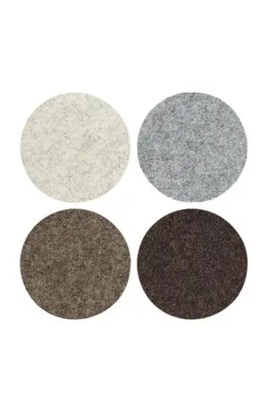 GRAF LANTZ Bierfilzl Merino Wool Round Coaster Solid 4 Pack - Earth