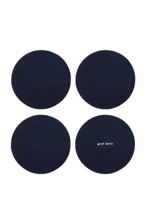 GRAF LANTZ Bierfilzl Merino Wool Round Coaster Solid 4 Pack - Marine