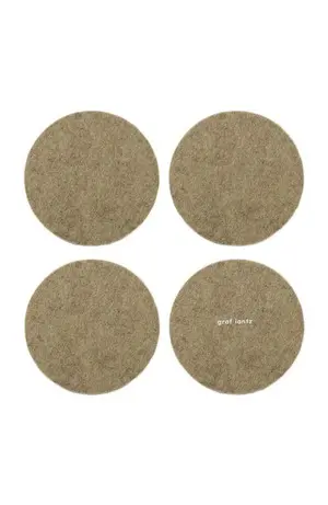 GRAF LANTZ Bierfilzl Merino Wool Round Coaster Solid 4 Pack - Sage