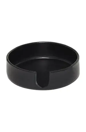 GRAF LANTZ Kobon Leather Round Tray - Black