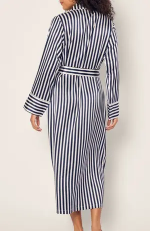 PETITE PLUME Bengal Stripe Silk Robe