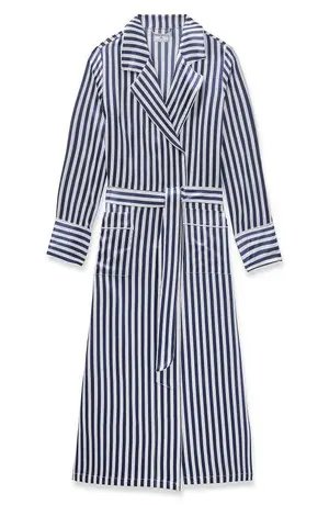 PETITE PLUME Bengal Stripe Silk Robe