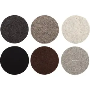 GRAF LANTZ Bierfilzl Merino Wool Round Coaster Multi 6 Pack - Earth