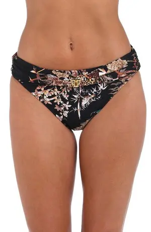 L'Agence Miya Jungle Classic Bikini Bottoms - Black