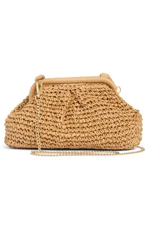 L*Space Harmony Convertible Raffia Clutch