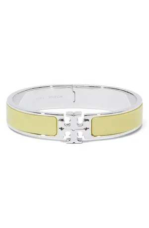 Tory Burch Icon Enamel Bracelet - Tory Silver / Lemon Zest